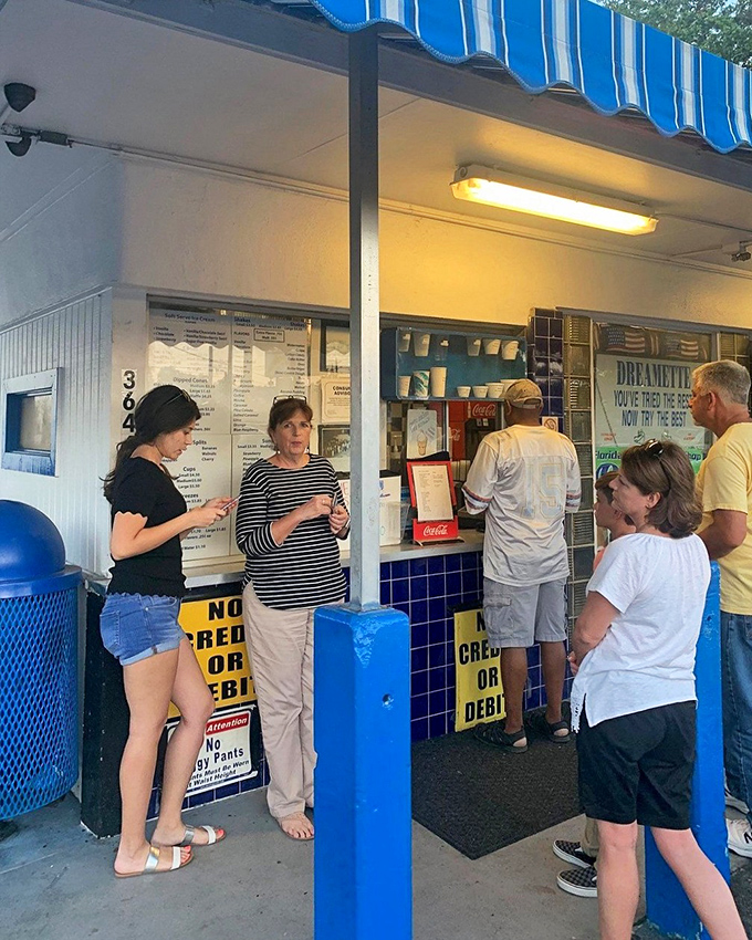 The pilgrimage to the order window&mdash;a moment of anticipation that makes the eventual ice cream reward that much sweeter.