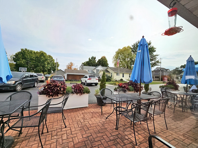 Outdoor patio dining where fresh air enhances every flavor and conversation flows like wine.