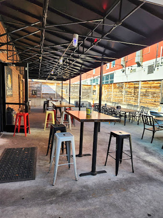 Fresh air dining extends the Mikey's experience beyond four walls, perfect for Columbus's beautiful weather evenings.