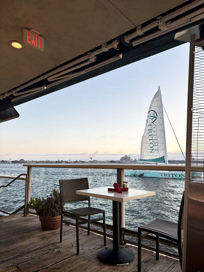 Dining with a view that makes you wonder why you'd ever eat indoors again. That passing sailboat isn't just scenery&mdash;it's nature's perfect dining companion.