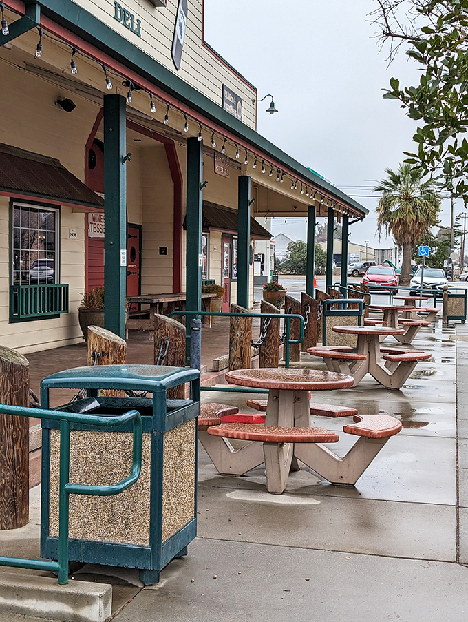 Outdoor seating for those perfect California days when eating inside feels like missing out on vitamin D therapy.