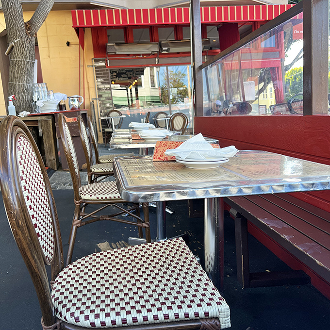 Sidewalk seating where people-watching becomes an appetizer and San Francisco's famous light adds seasoning to every bite.