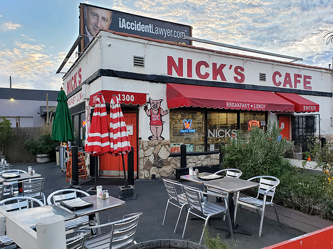 Outdoor seating where the morning sun hits just right, turning a simple breakfast into an al fresco event worth savoring.
