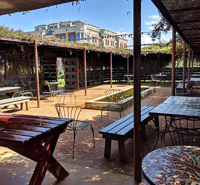 The outdoor setting provides perfect people-watching opportunities while you digest your magnificent diner feast properly.