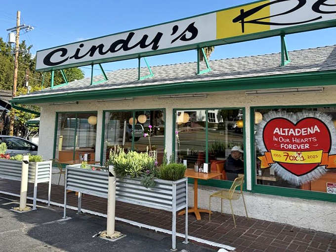 Even the exterior exudes California cool without trying—planters framing a façade that's welcomed hungry patrons through changing decades and fashion trends.