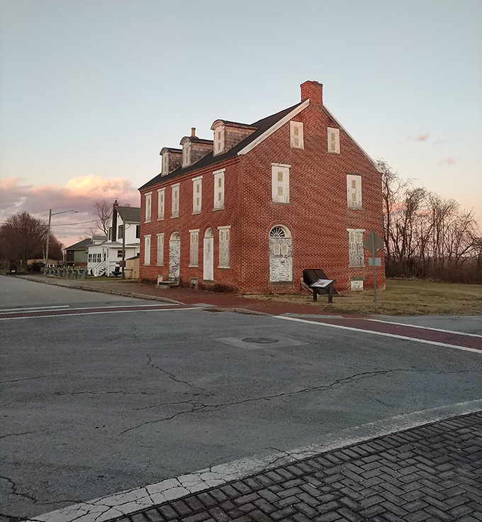 Historic Port Penn provides the perfect backdrop for seafood adventures—brick buildings that have witnessed generations of watermen bringing in the day's catch.