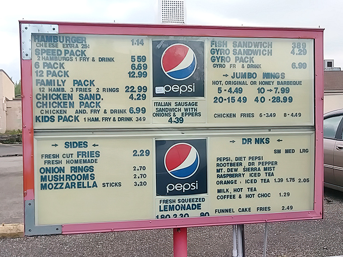 The drive-up menu board &ndash; a roadside poem of possibilities. Where decisions are made that will change your lunch destiny.