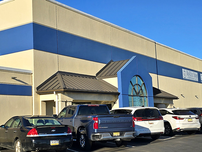 The parking lot fills quickly on busy days. Pennsylvania license plates from counties near and far reveal just how far people travel for these deals.