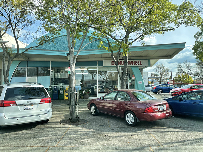 The packed parking lot tells you everything you need to know. In the donut world, crowds don't lie.