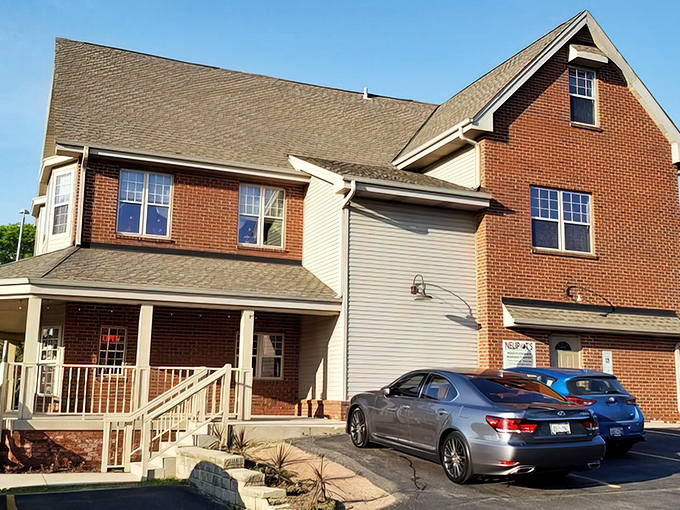 
The exterior view reveals Solly's Grille's dual personality&mdash;part historic home, part temple of Wisconsin cuisine, all welcoming charm. 