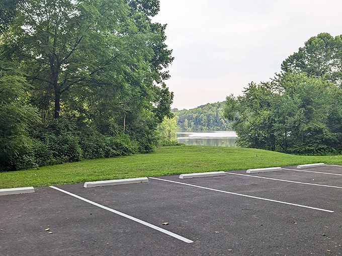 Even the parking areas at Salt Fork offer glimpses of the lake, because in paradise, every spot comes with a view.