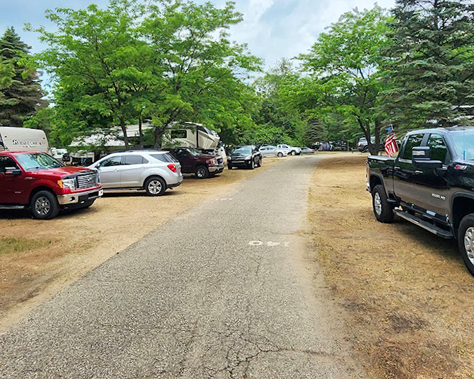 Parking with purpose: Even the lot at Van Buren State Park offers glimpses of green canopy&mdash;nature's way of saying "you've arrived somewhere special."