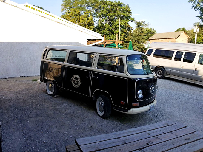 Even the transportation has character! This vintage VW bus doesn't just move people&mdash;it moves them back to a time when style mattered.