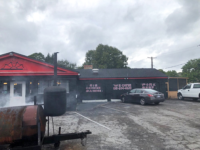 Even on cloudy days, smoke signals rise from this modest building, drawing barbecue pilgrims from across Tampa and beyond.
