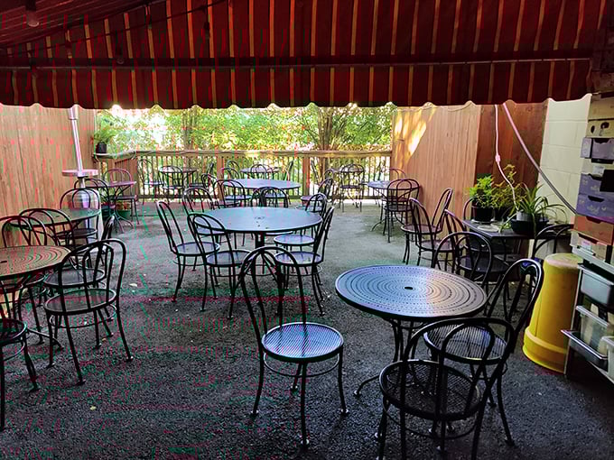 The outdoor patio offers a breath of fresh air between bites of brisket &ndash; though ironically, you'll still be chasing that heavenly smoke aroma.