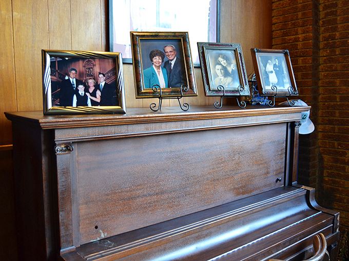 Family photos watch over diners like benevolent spirits. That piano has witnessed more Memphis stories than most historians&mdash;if only it could talk. 