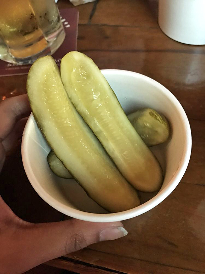 These aren't just pickles &ndash; they're palate cleansers between bites of fried glory, crisp and tangy ambassadors from the vegetable kingdom.