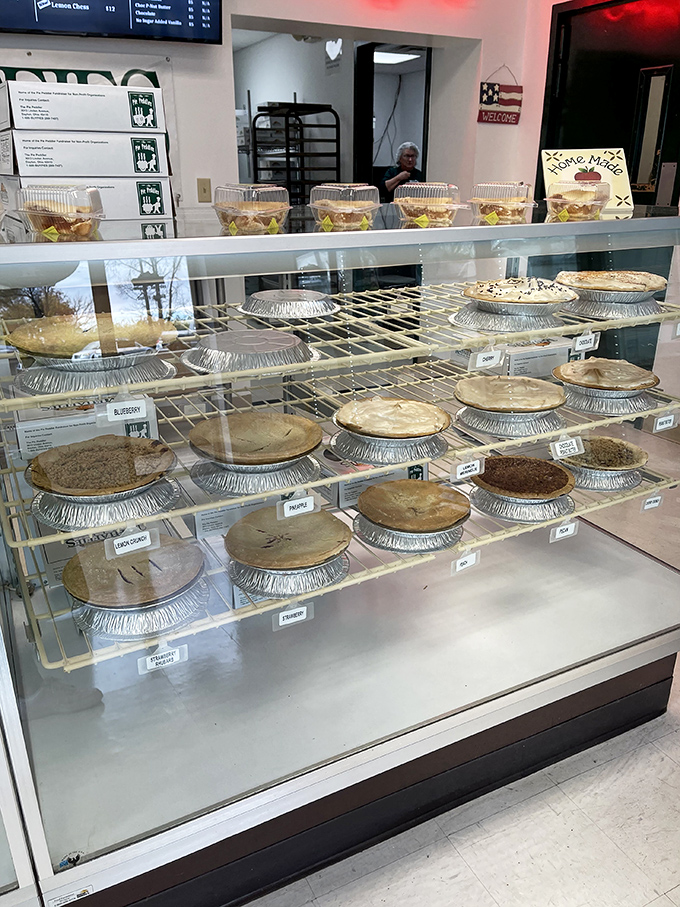 The display case&mdash;where life-changing decisions are made daily. "Just one slice" becomes the greatest lie you'll tell yourself.