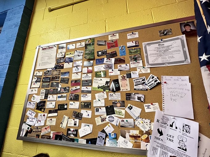 The community bulletin board&mdash;a pre-Facebook wall where business cards and flyers tell the story of Streetsboro one thumbtack at a time.