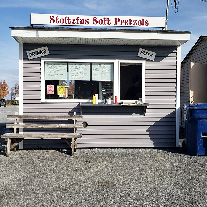Stoltzfus Soft Pretzels&mdash;where carb dreams come true. This unassuming stand houses Pennsylvania's perfect combination of salt, dough, and tradition.