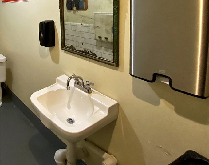 Even the restroom maintains the no-frills authenticity. You're here for the meat, not marble countertops and fancy soaps.