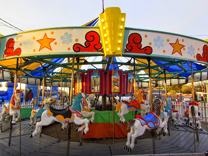 This charming carousel brings old-fashioned joy to modern families, spinning memories that will last long after the music stops.