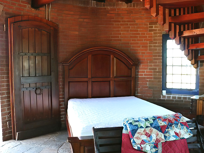 Castle living with modern comforts&mdash;this bedroom chamber offers stone walls without the draft, perfect for princess dreams without the pea-under-the-mattress problems.