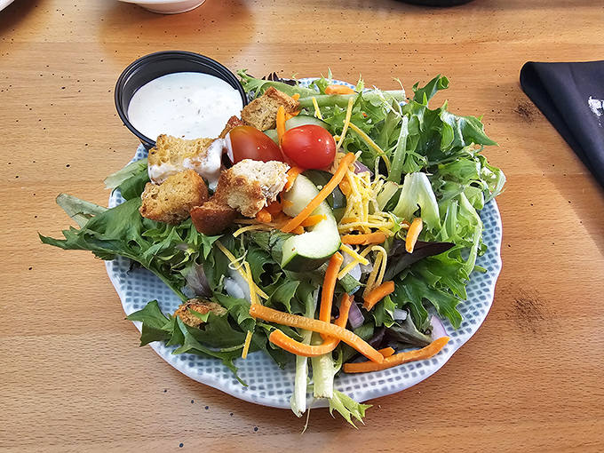 A garden on a plate&mdash;this salad brings vibrant colors and textures together in a fresh counterpoint to the tavern's heartier offerings.