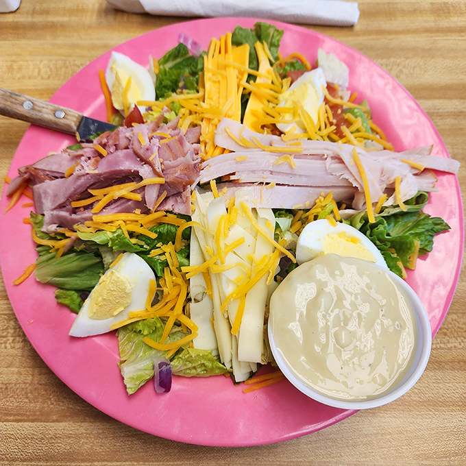 A chef's salad that actually satisfies! Vibrant, colorful, and generous&mdash;proof that "eating light" doesn't have to mean leaving hungry.