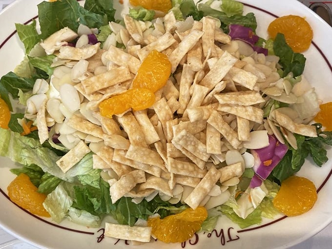 A salad that doesn't apologize for being healthy &ndash; it just smuggles in mandarin oranges and crunchy wonton strips for good measure.
