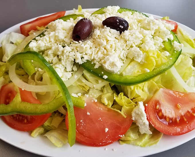 This Greek salad isn't just fresh&mdash;it's a Mediterranean vacation on a plate, with feta that actually tastes like it came from somewhere special.