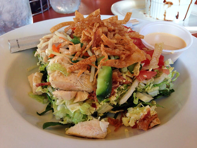 Salads don't have to be punishment—this vibrant bowl proves healthy eating can come with crispy wonton strips and actual flavor.
