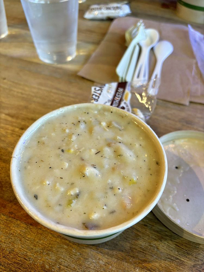 A bowl of chowder that doesn't hide its treasures under thick cream&mdash;each spoonful reveals the ocean's generosity in delicious clarity.