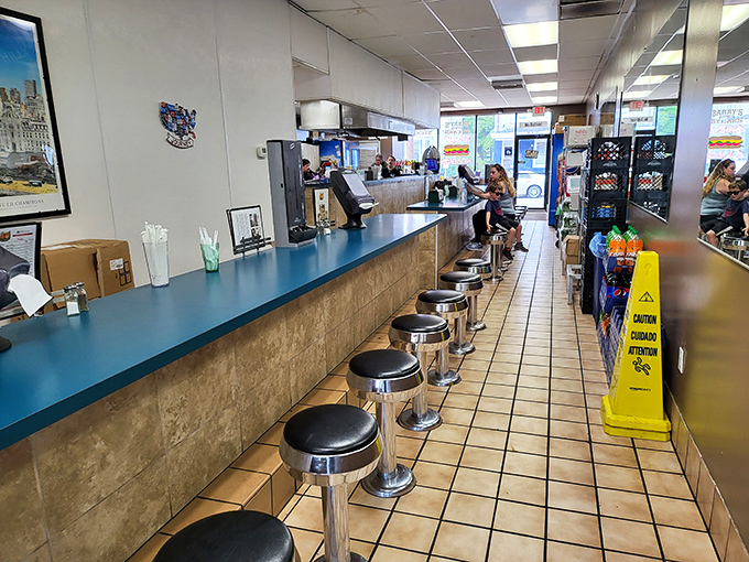 Counter seating that invites you to belly up and watch the show. In Philadelphia, the best theater happens on a flat-top grill.