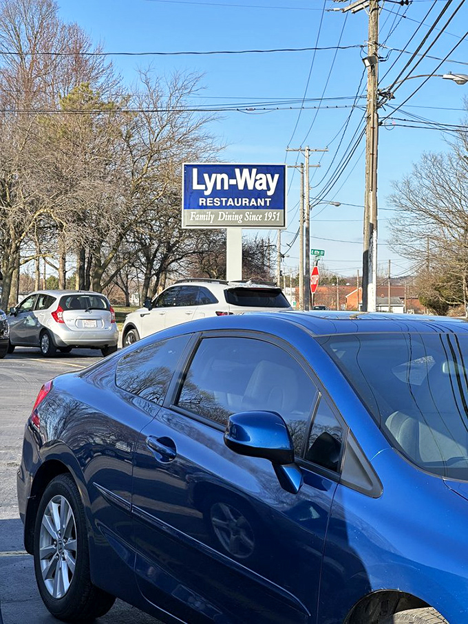 The roadside sign stands tall like a beacon of hope for hungry travelers, promising salvation from fast food mediocrity since 1951.