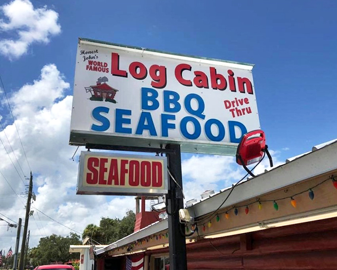 That bold roadside sign isn't just advertising &ndash; it's a beacon calling barbecue pilgrims from across the Sunshine State.