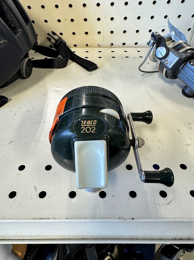 This Zebco 202 fishing reel has stories to tell of the one that didn't get away&mdash;now waiting for its next fishing tale at a fraction of retail. 