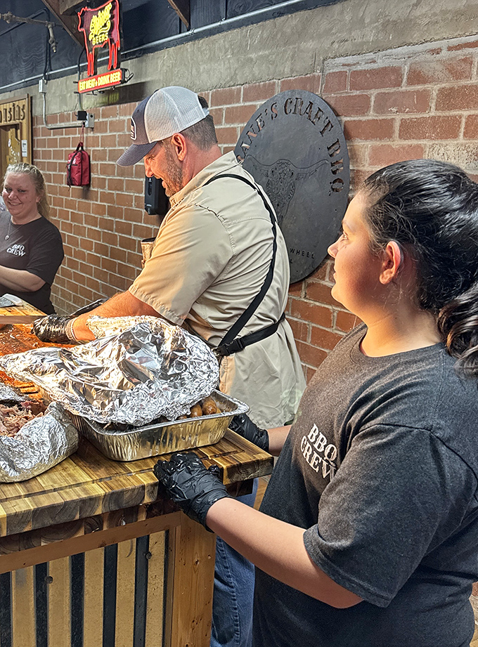 The friendly staff embodies Texas hospitality, treating every customer like family at a backyard barbecue.