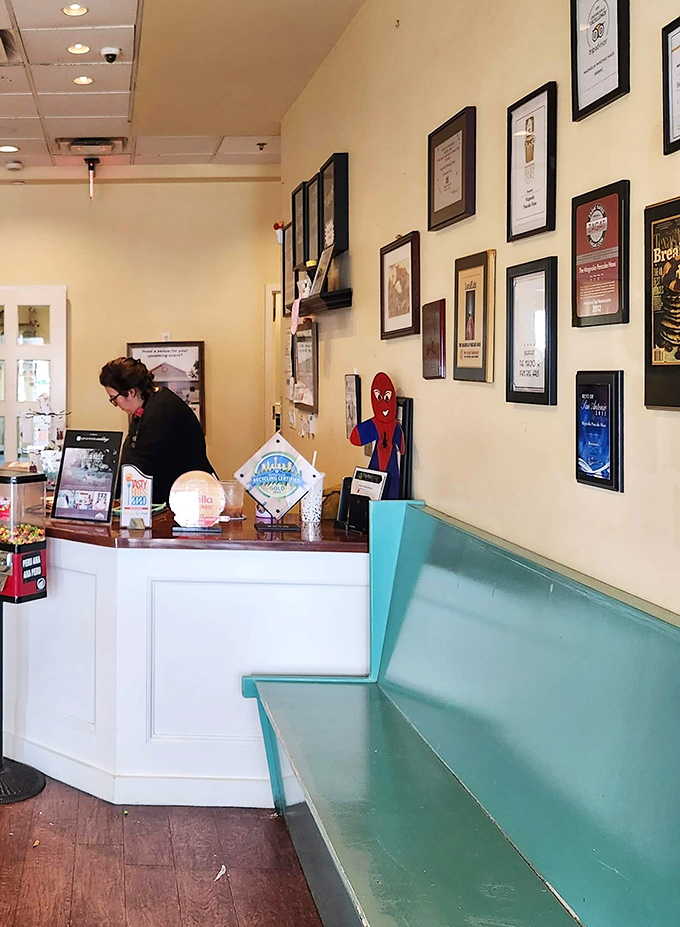 The front desk&mdash;where hungry hopefuls learn their pancake fate. Those awards on the wall aren't just for decoration.