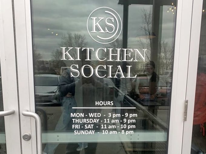 Hours posted like a promise &ndash; Monday through Sunday, Kitchen Social is ready when you are. Plan accordingly and arrive hungry.