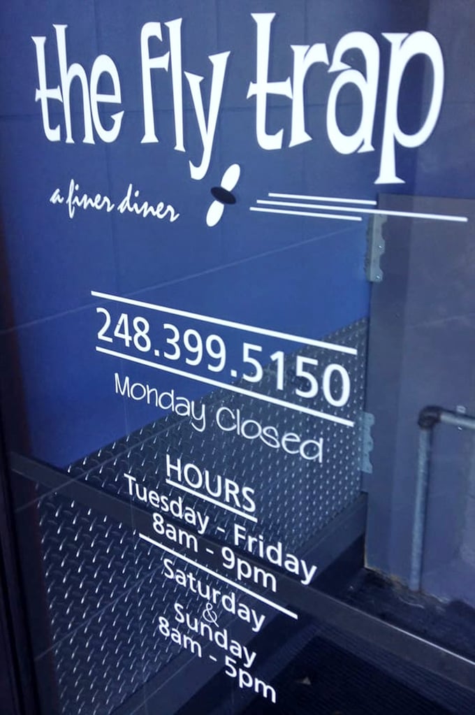 Hours posted like a promise &ndash; "We'll be here when you need us, especially on Sunday mornings."