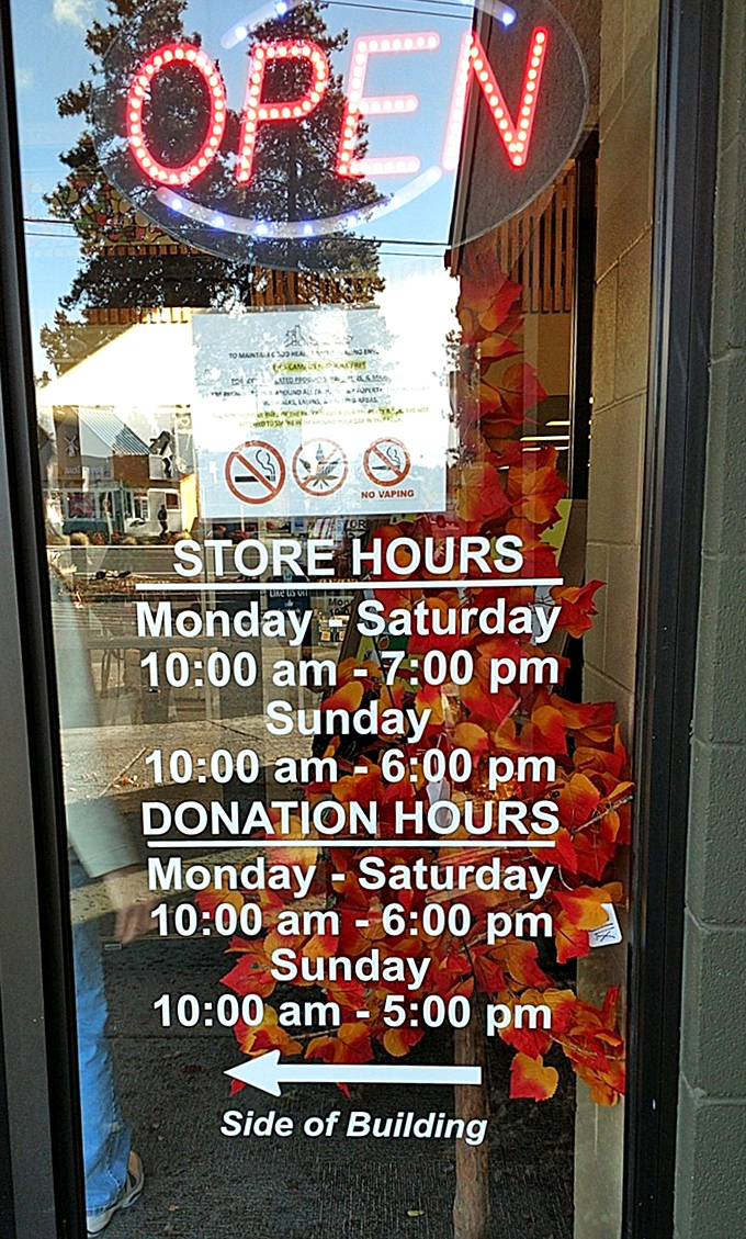 Extended hours mean more time to hunt for bargains. The store's commitment to convenience makes it easy to shop with purpose any day of the week.