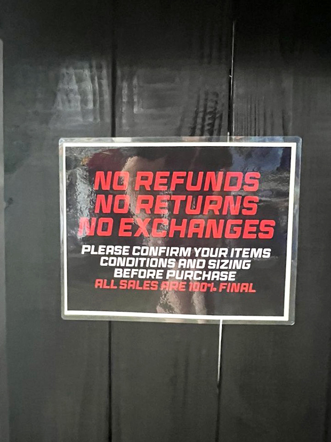 Store policies keep everything running smoothly, because even treasure hunting needs some basic ground rules.