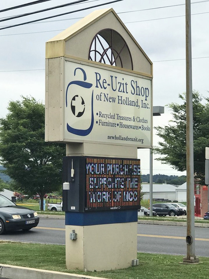 The iconic sign stands as a beacon to bargain hunters, announcing this temple of thrift to passing Pennsylvania traffic.