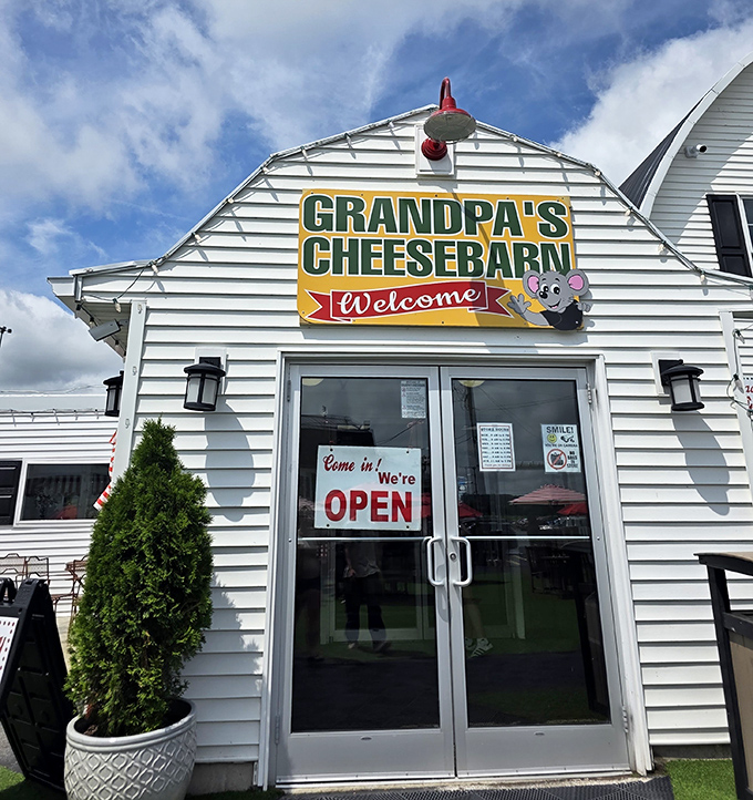 Not just a storefront&mdash;a portal to pleasure. That cartoon mouse knows exactly what you're in for: a cheese adventure of epic proportions.