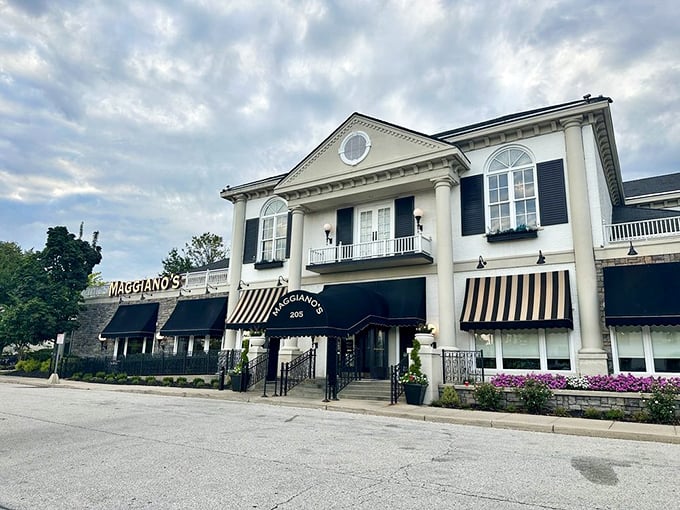 Maggiano's exterior commands attention like a well-dressed Italian gentleman &ndash; elegant, distinguished, and promising a memorable evening inside.
