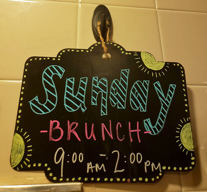Sunday Brunch from 9-2 might be the most important information you'll read today. Life-changing decisions happen over brunch here.
