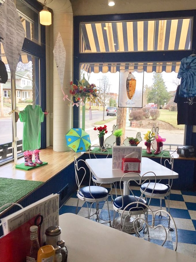 The ice cream parlor equivalent of front-row seats&mdash;these vintage chairs have witnessed countless first dates and sugar-fueled family celebrations.