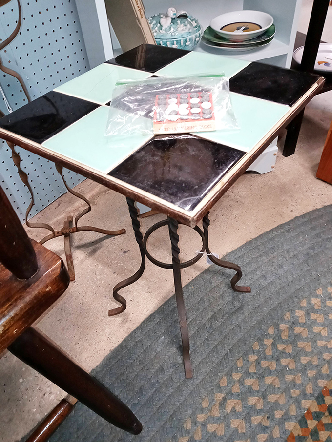 This checkerboard table isn't just furniture&mdash;it's a portal to Sunday afternoons when families gathered for games instead of screens.