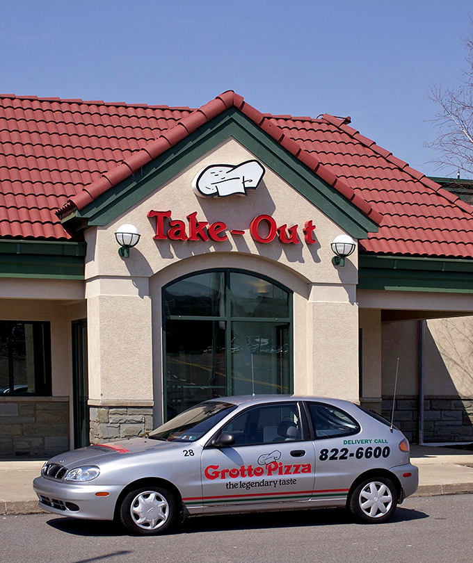 The take-out entrance with its dedicated delivery car. That "legendary taste" tagline isn't just words&mdash;it's a reputation earned over 70 years.